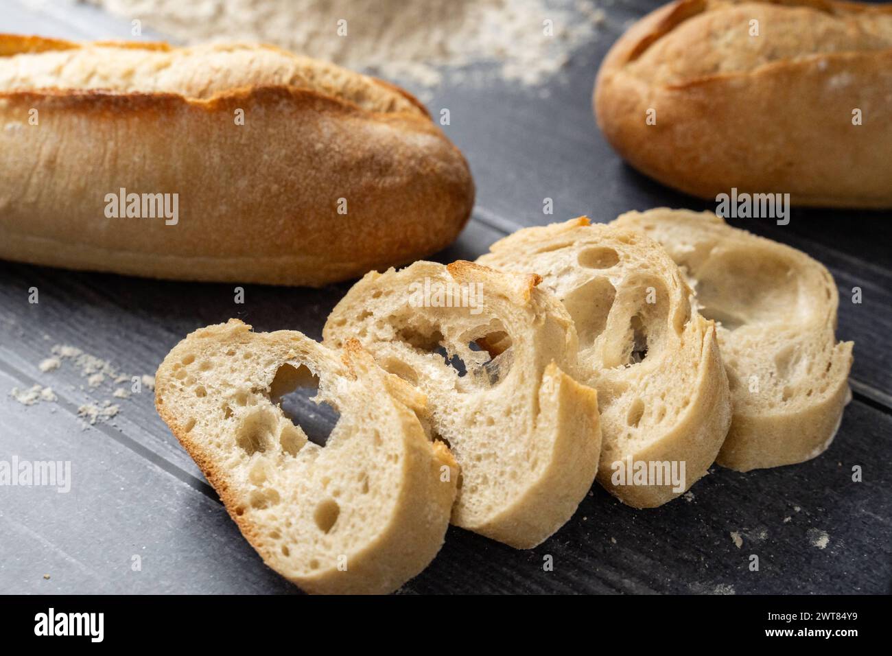Augsburg, Bavaria, Germany - March 16, 2024: fresh baguette bread with ...
