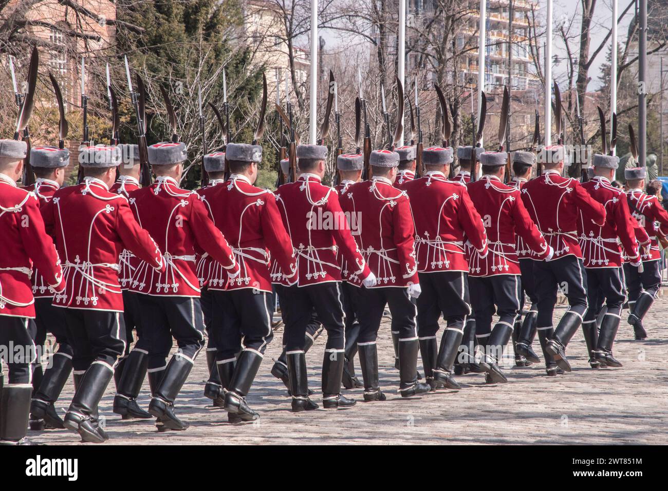 Presidential military guards in formation at official ceremony in ...