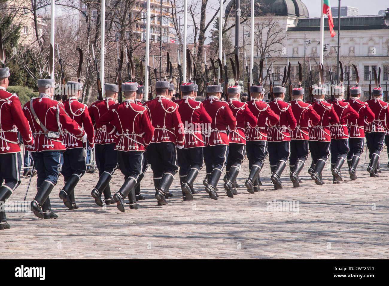 Presidential military guards in formation at official ceremony in ...