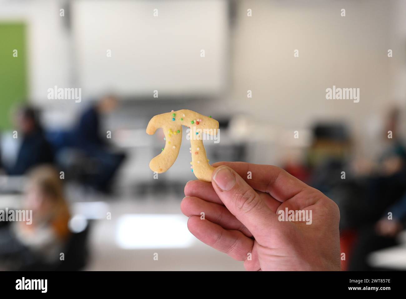 Emden, Germany. 16th Mar, 2024. The Greek letter Pi in the shape of a ...