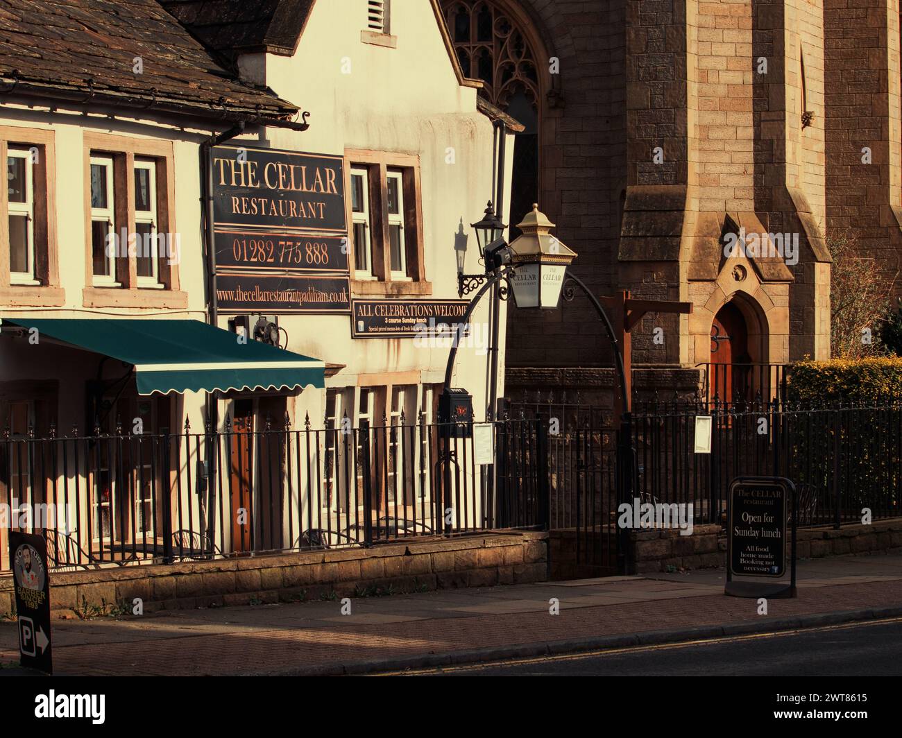 The concept of door to door, from church to pub. An abstract image if ...