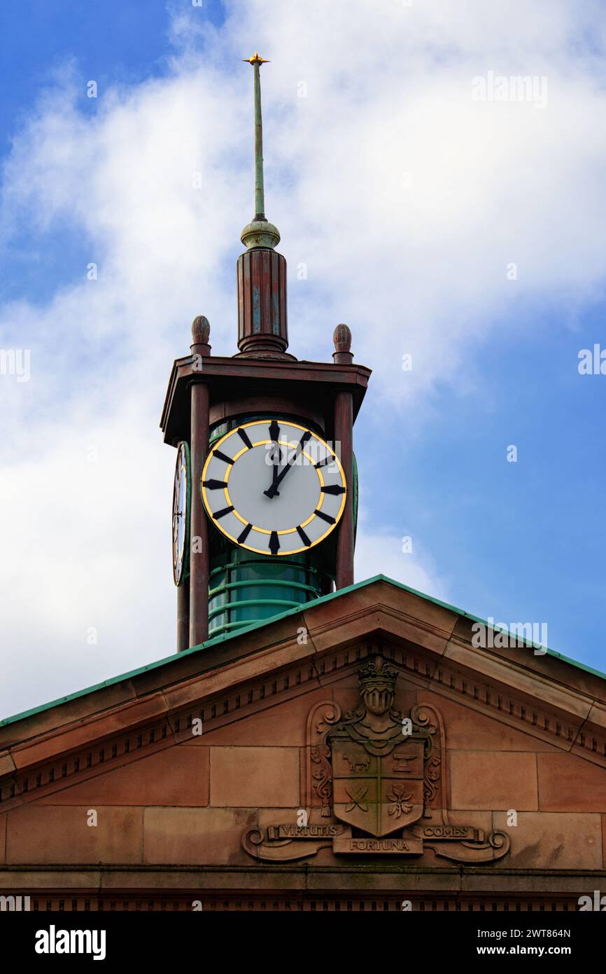 The town clock, in Padiham, Lancashire Stock Photo - Alamy