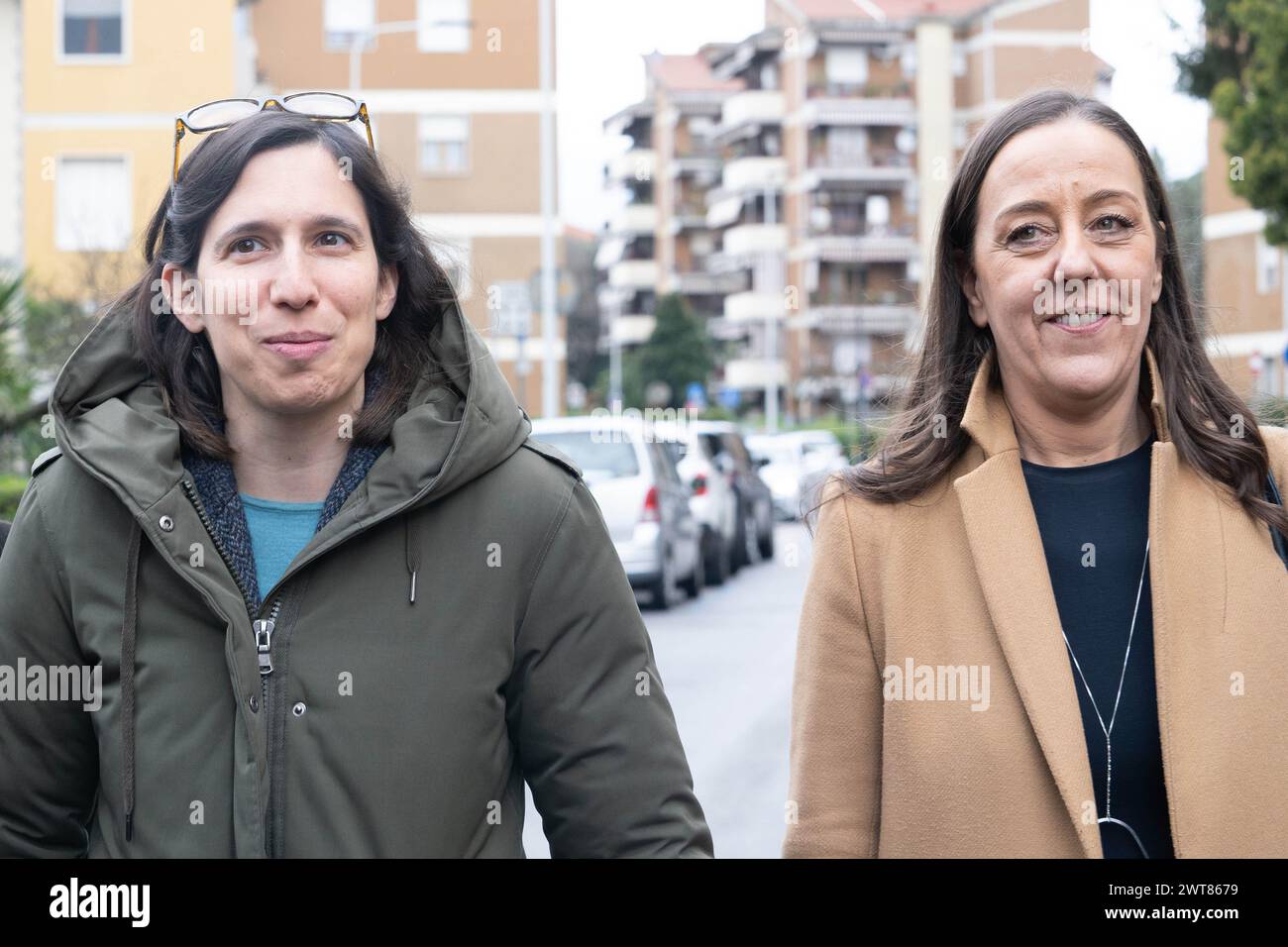 Florence, . 16th Mar, 2024. Florence, Elly Schlein with Sara Funaro ...