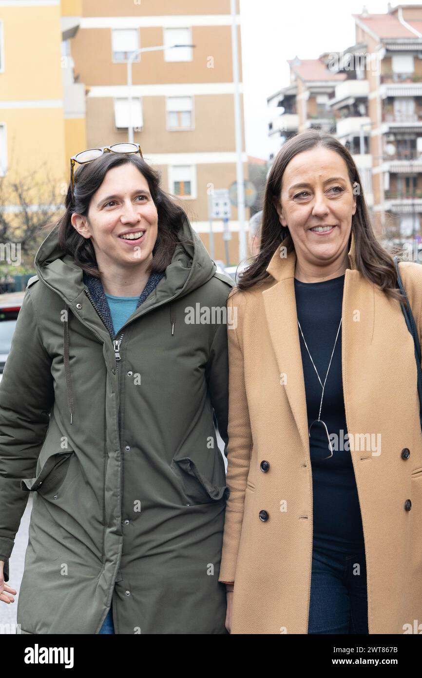 Florence, . 16th Mar, 2024. Florence, Elly Schlein with Sara Funaro ...
