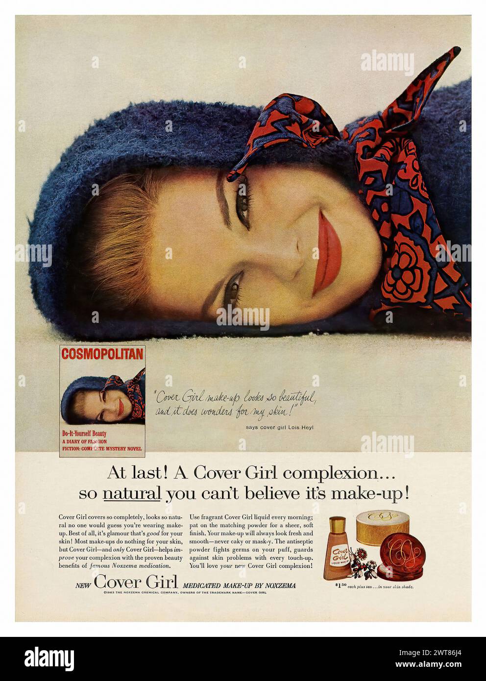 Cover Girl (1963) - Vintage american magazine press advertising Stock ...