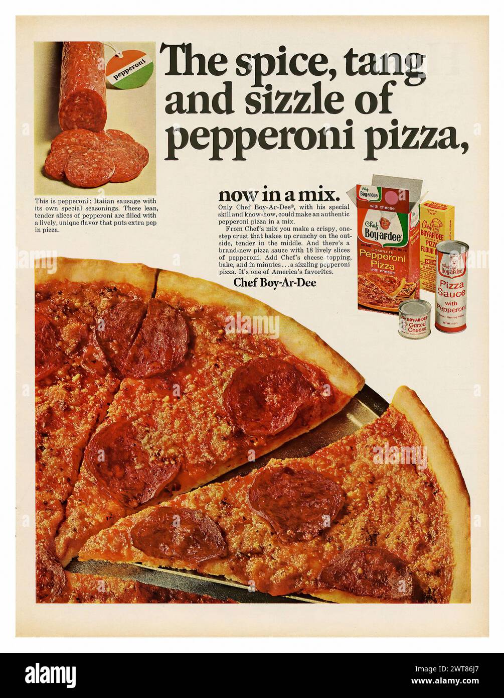 Chef Boyardee Complete Pepperoni Pizza (1965) - Vintage american ...