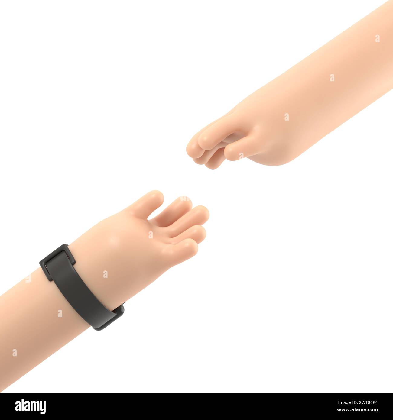 Cartoon Gesture Icon Mockup.Helping hand of god. Gesture hand concept ...