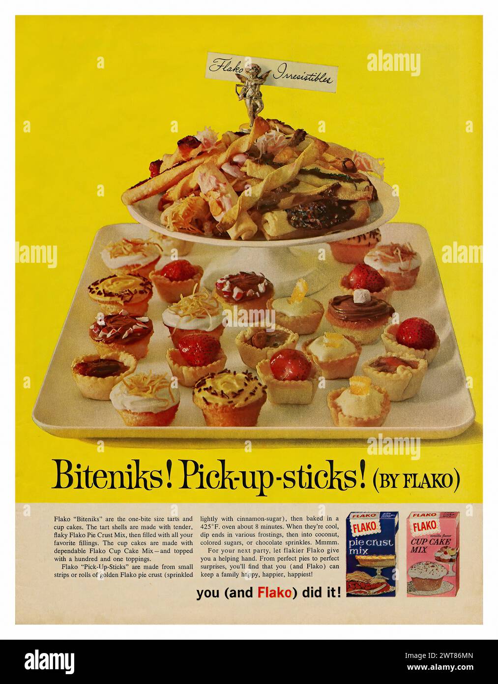 Flako (1963) - Vintage american magazine press advertising Stock Photo ...