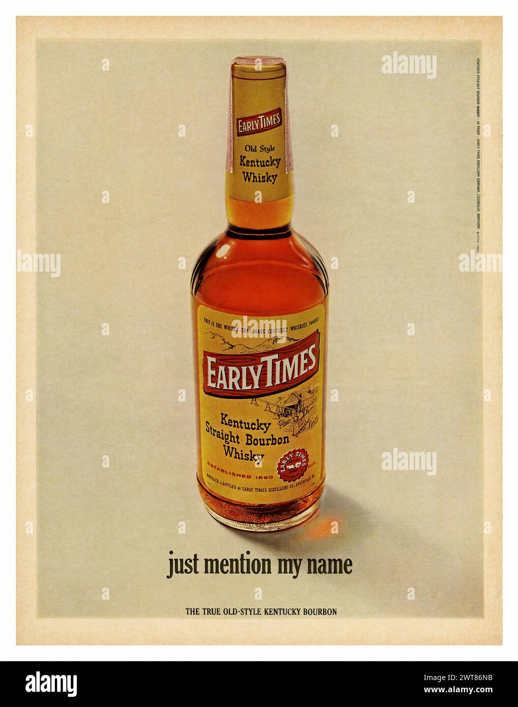 Early Times Kentucky Straight Bourbon Whisky (1965) - Vintage american ...