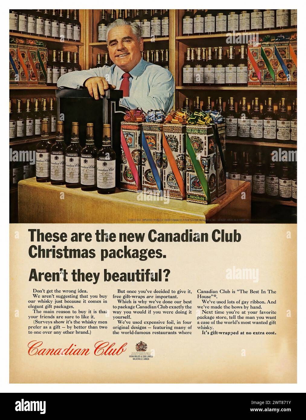 Canadian Club - Vintage american magazine press advertising Stock Photo ...