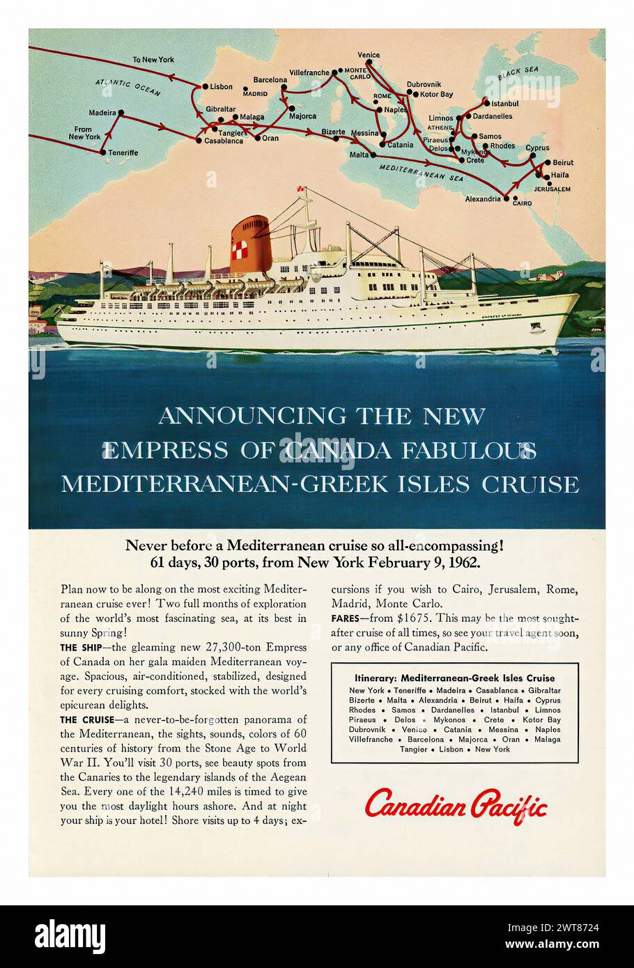 Canadian Pacific (1961) - Vintage american magazine press advertising ...