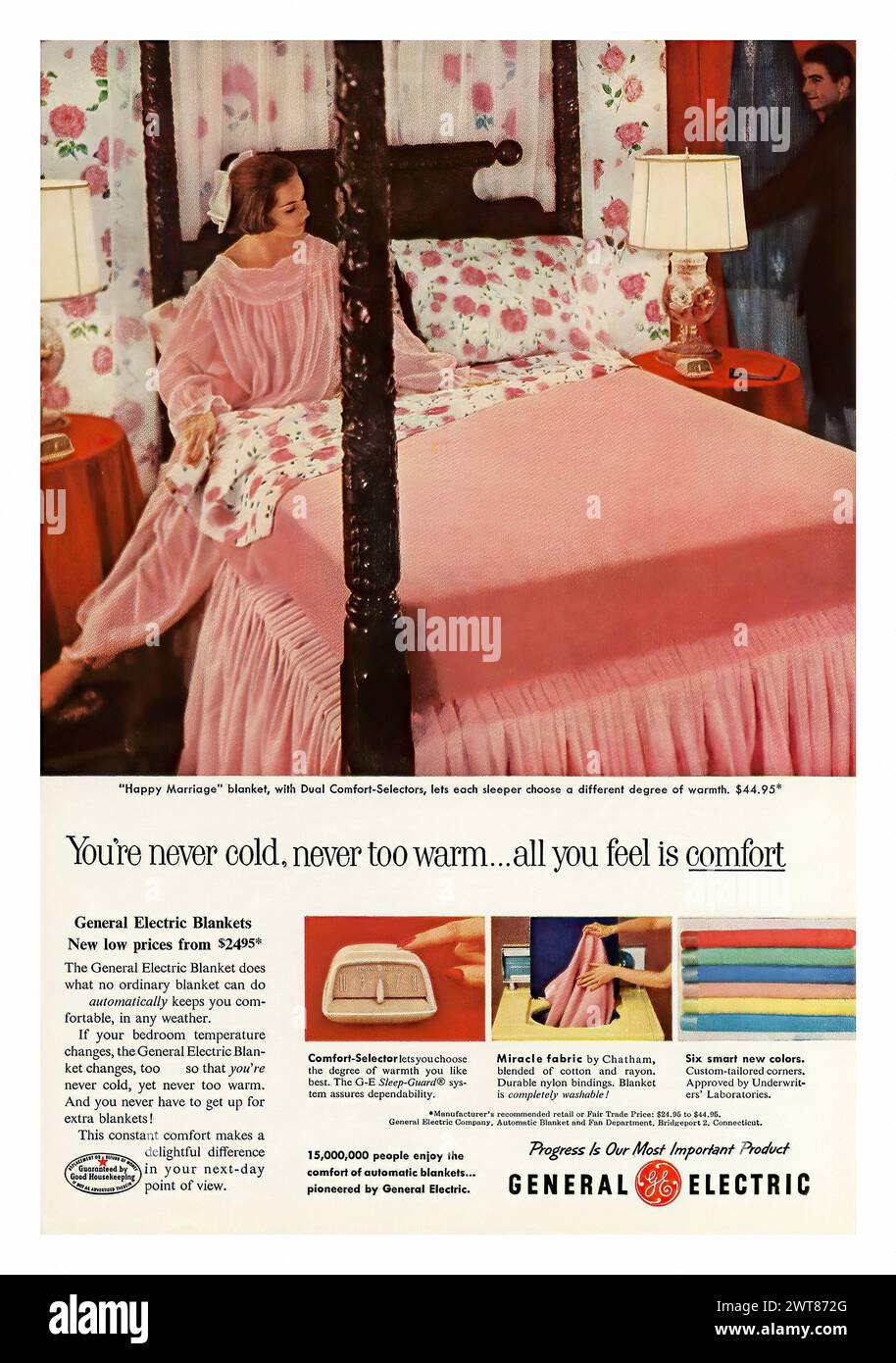 General Electric Blankets (1957) - Vintage american magazine press ...
