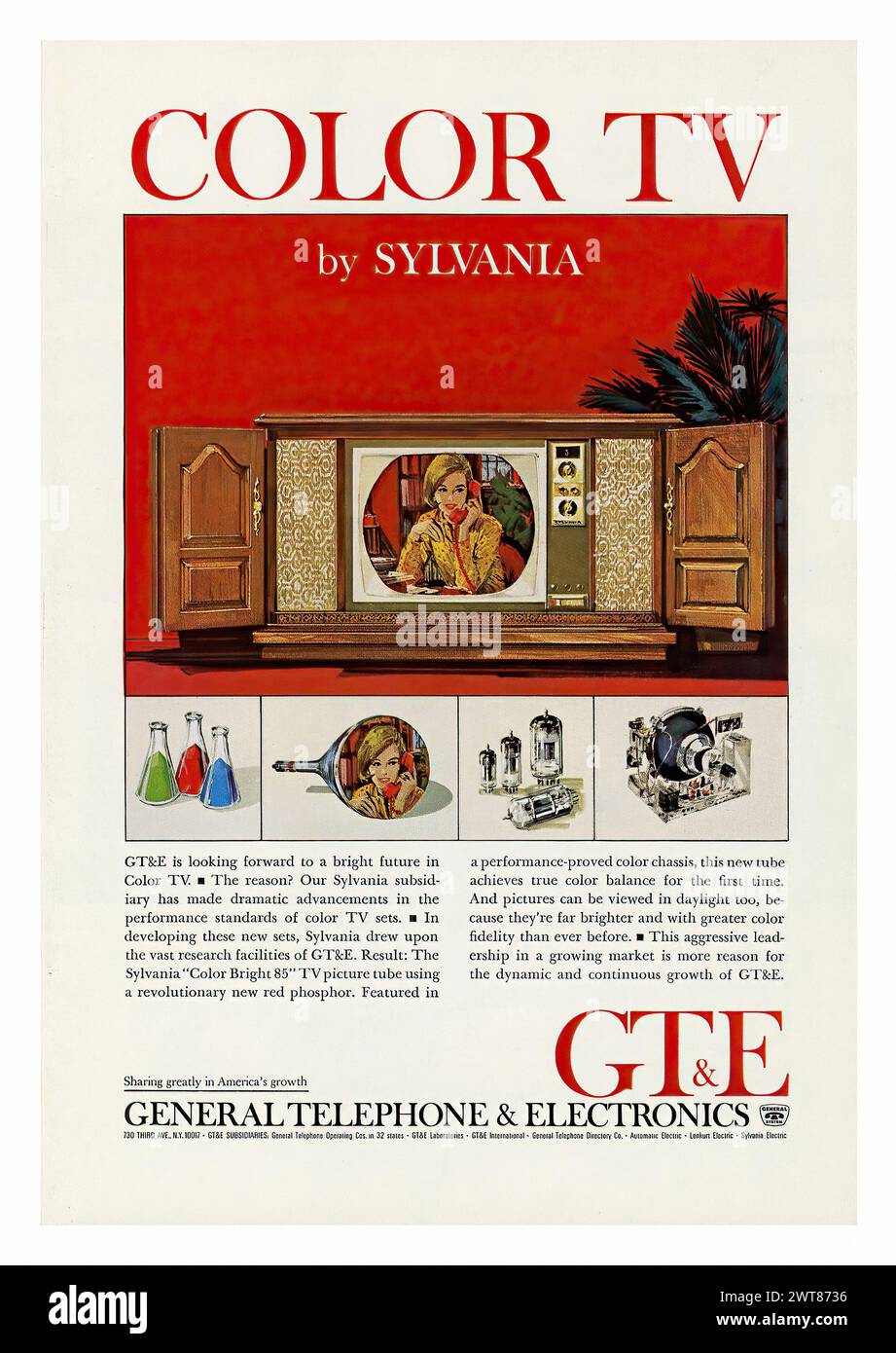 GT&E (1964) - Vintage american magazine press advertising Stock Photo ...