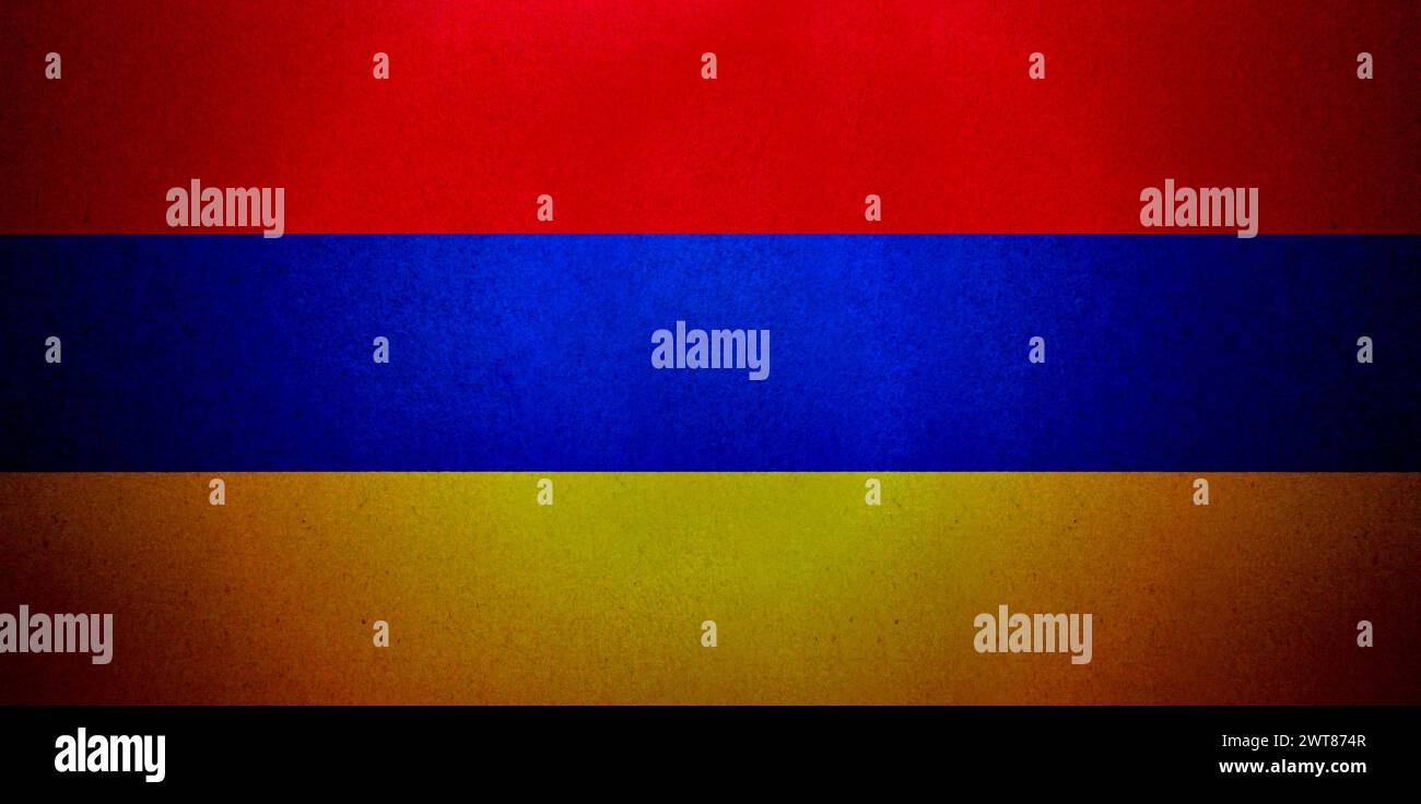 Armenian Flag printed on a paper sheet Stock Photo - Alamy