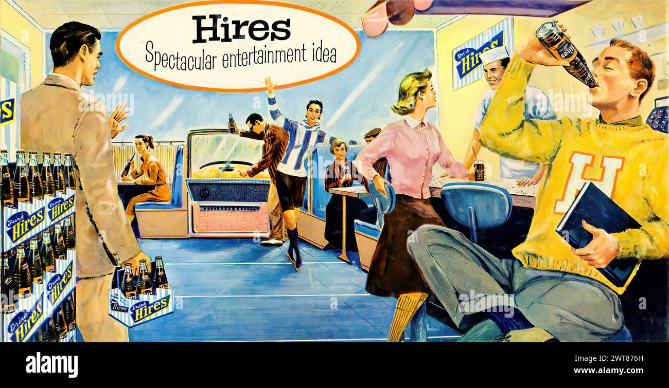 Hires Root Beer - Vintage american magazine press advertising Stock ...