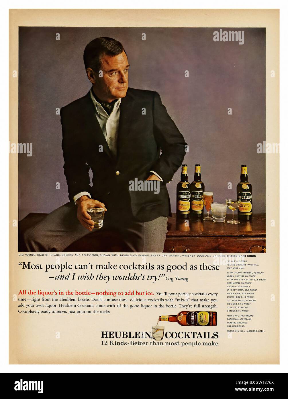 Heublein Cocktails (1965) - Vintage american magazine press advertising ...