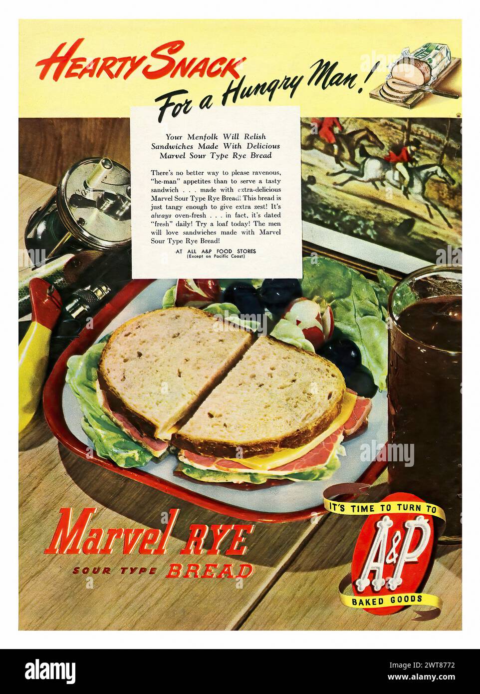 Hearty Snack For a Hungry Man! - Vintage american magazine press ...