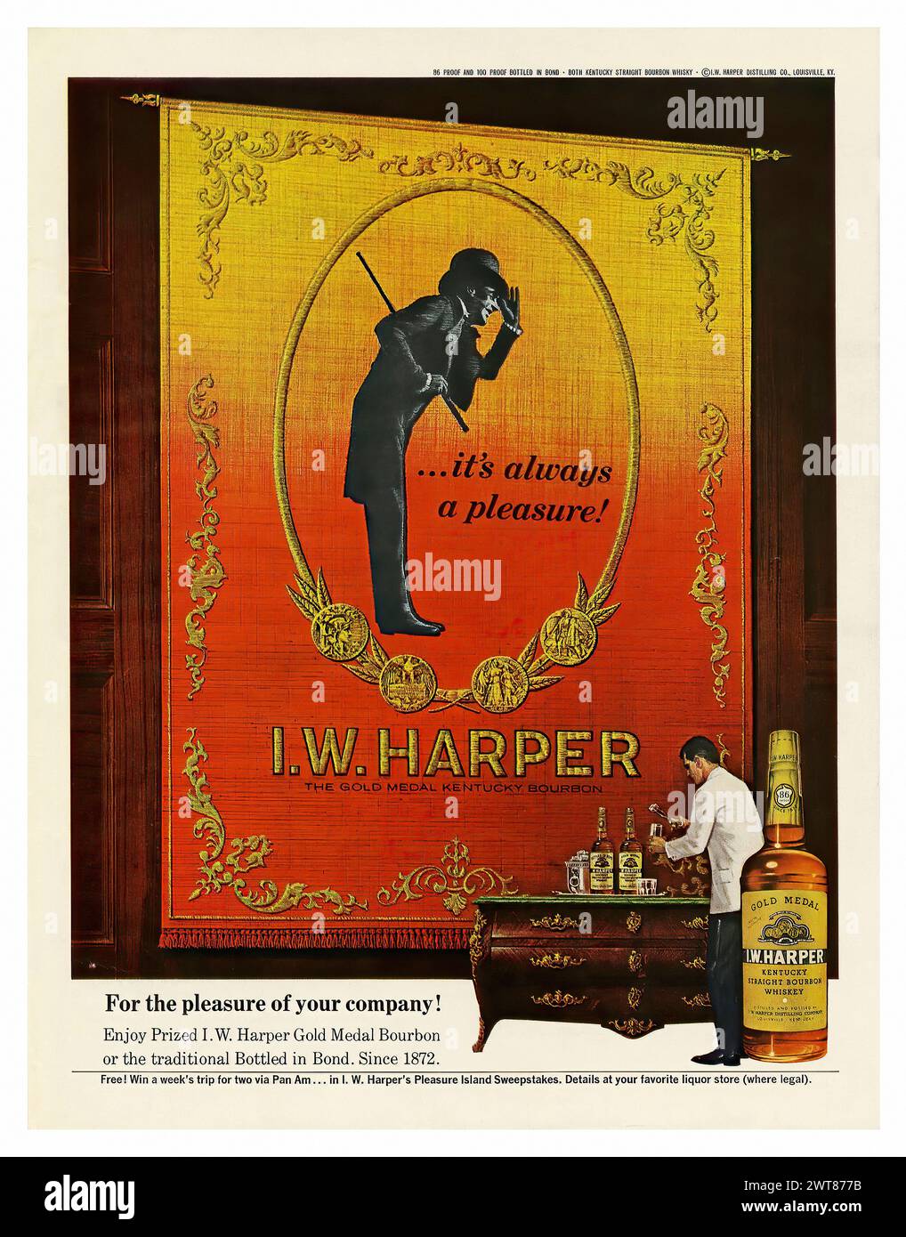 I.W. Harper Gold Medal Bourbon (1966) - Vintage american magazine press ...
