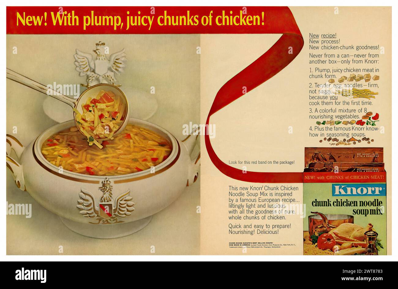 Knorr (1963) - Vintage american magazine press advertising Stock Photo ...
