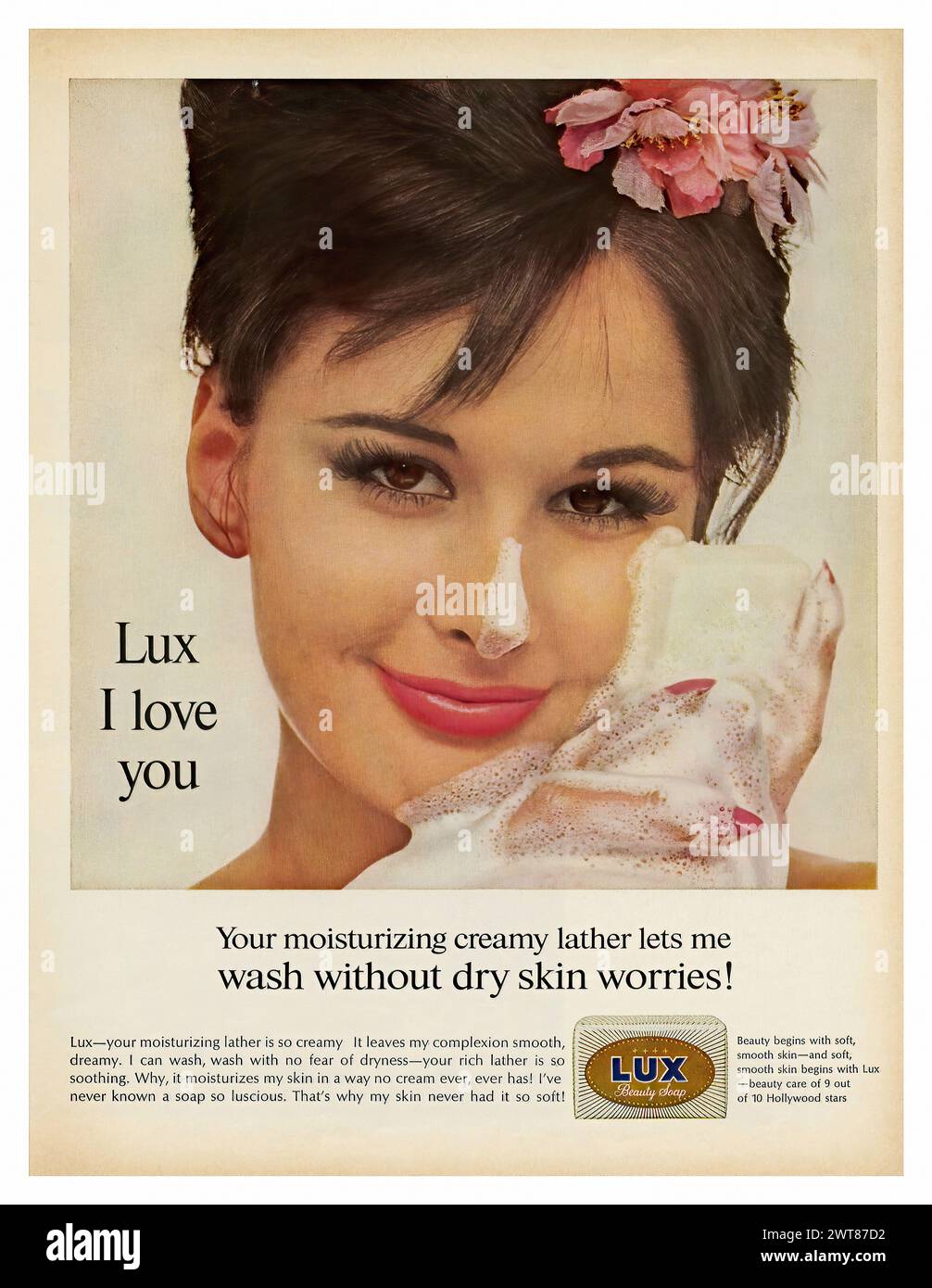Lux Beauty Soap - Vintage american magazine press advertising Stock ...
