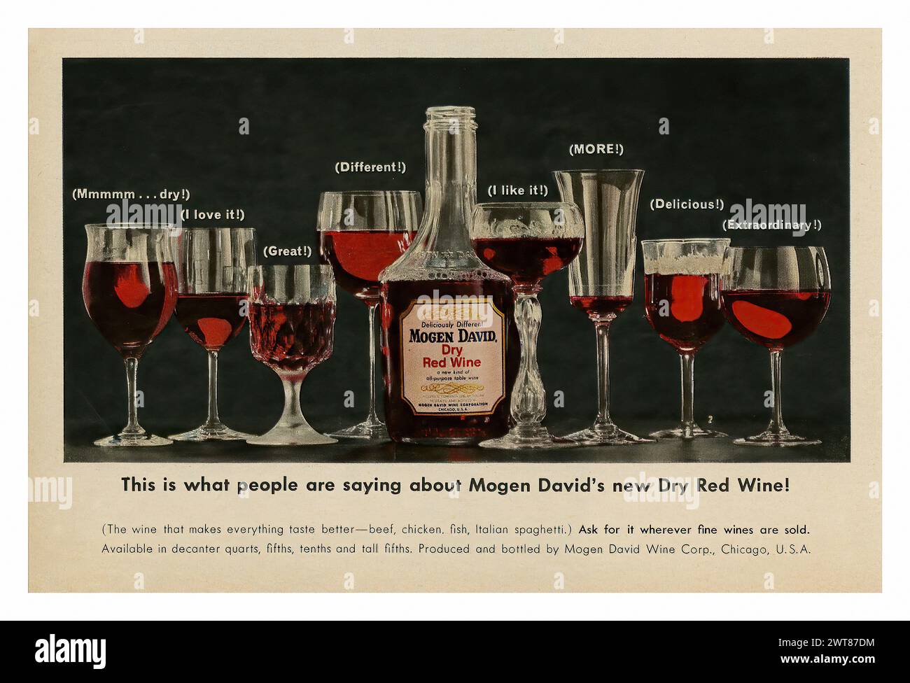 Mogen David Dry Red Wine (1963) - Vintage american magazine press ...