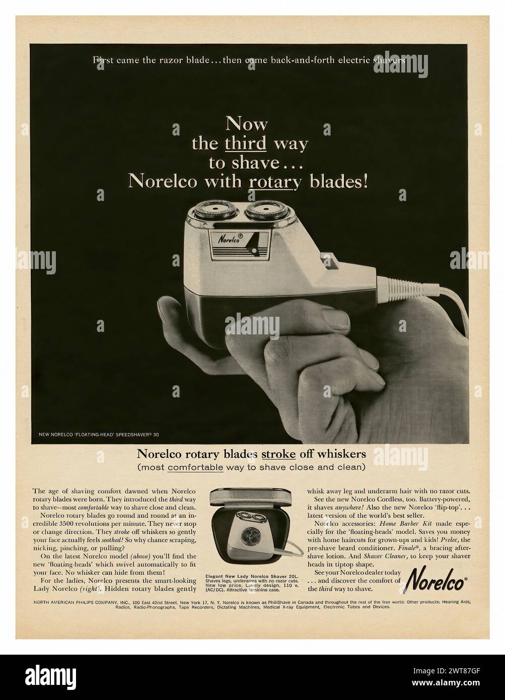 Norelco electric shavers (1963) - Vintage american magazine press ...