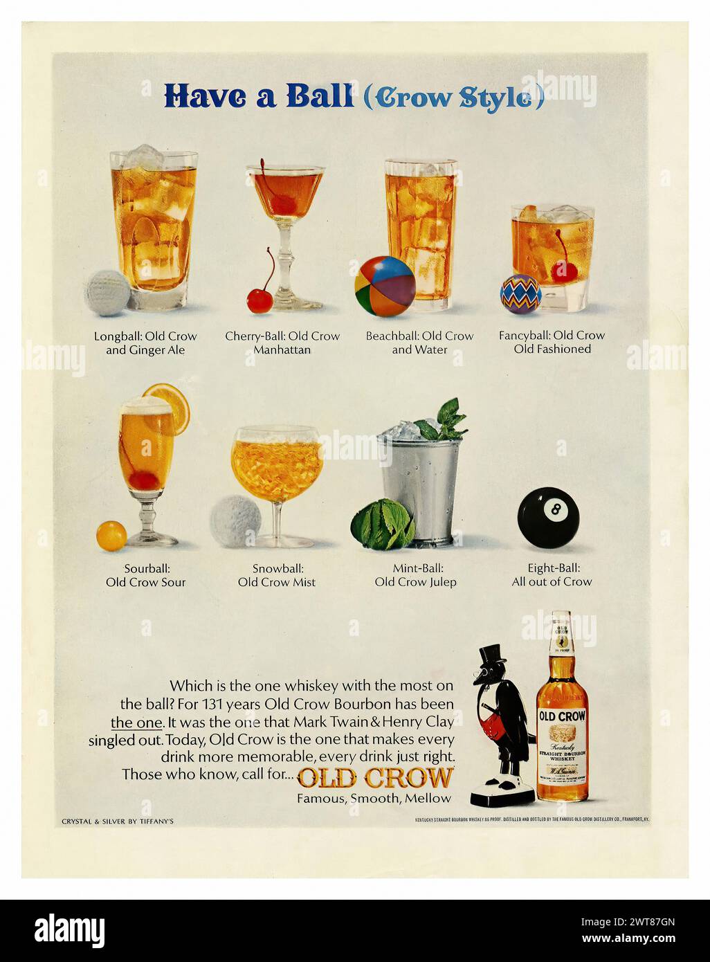 Old Crow Bourbon (1962) - Vintage american magazine press advertising ...