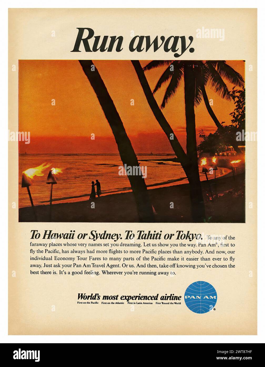 Pan Am (1967) - 49 - Vintage american magazine press advertising Stock ...
