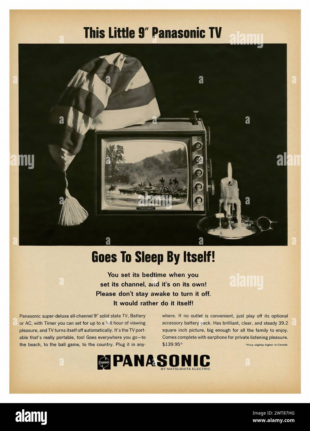 Panasonic - Vintage american magazine press advertising Stock Photo - Alamy