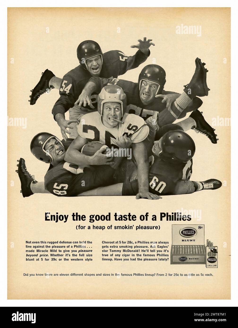 Phillies (1962) - Vintage american magazine press advertising Stock ...