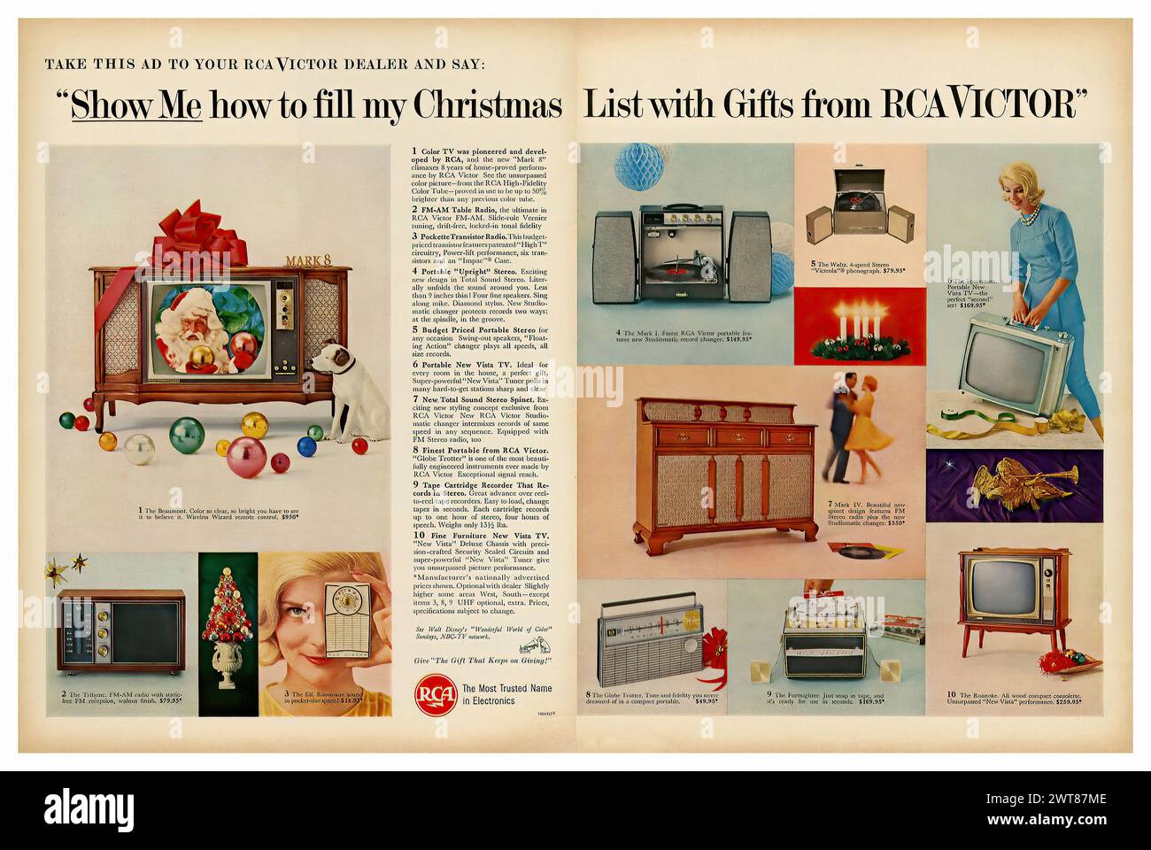 RCA Victor - Vintage american magazine press advertising Stock Photo ...