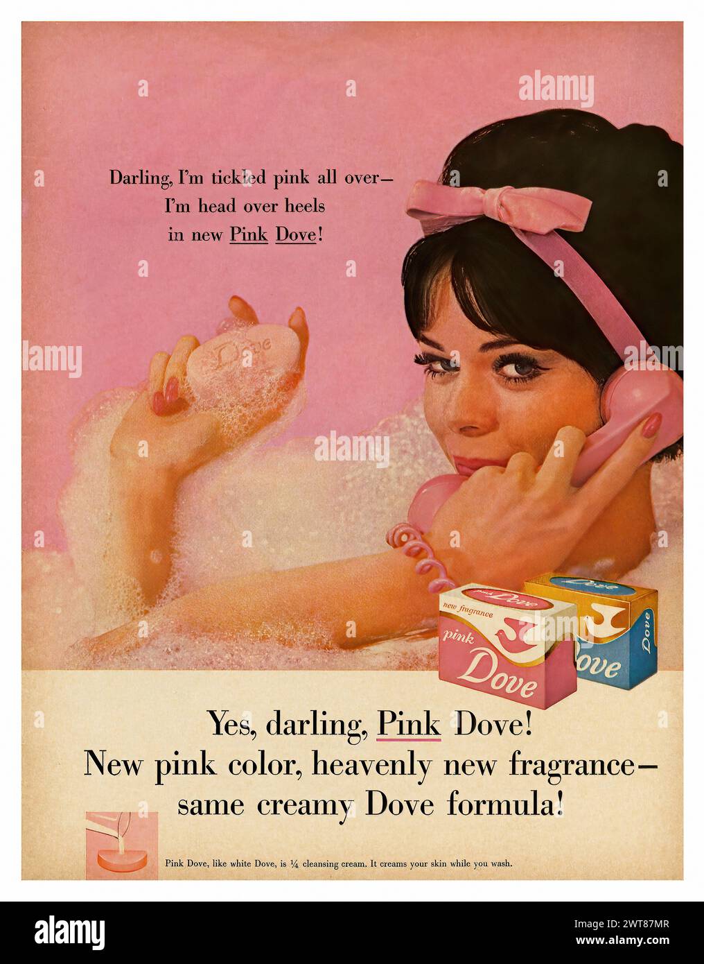 Pink Dove (1962) - Vintage american magazine press advertising Stock ...