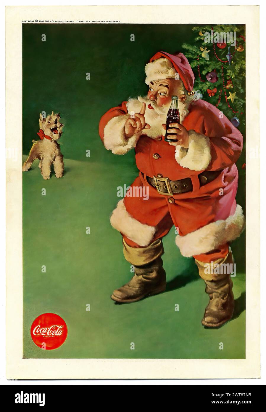 Santa 001 - Vintage american magazine press advertising Stock Photo - Alamy