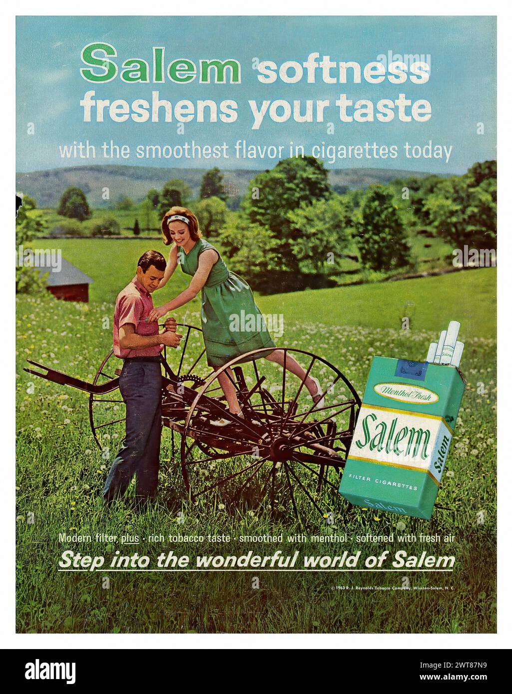 Salem (1963) - Vintage american magazine press advertising Stock Photo ...