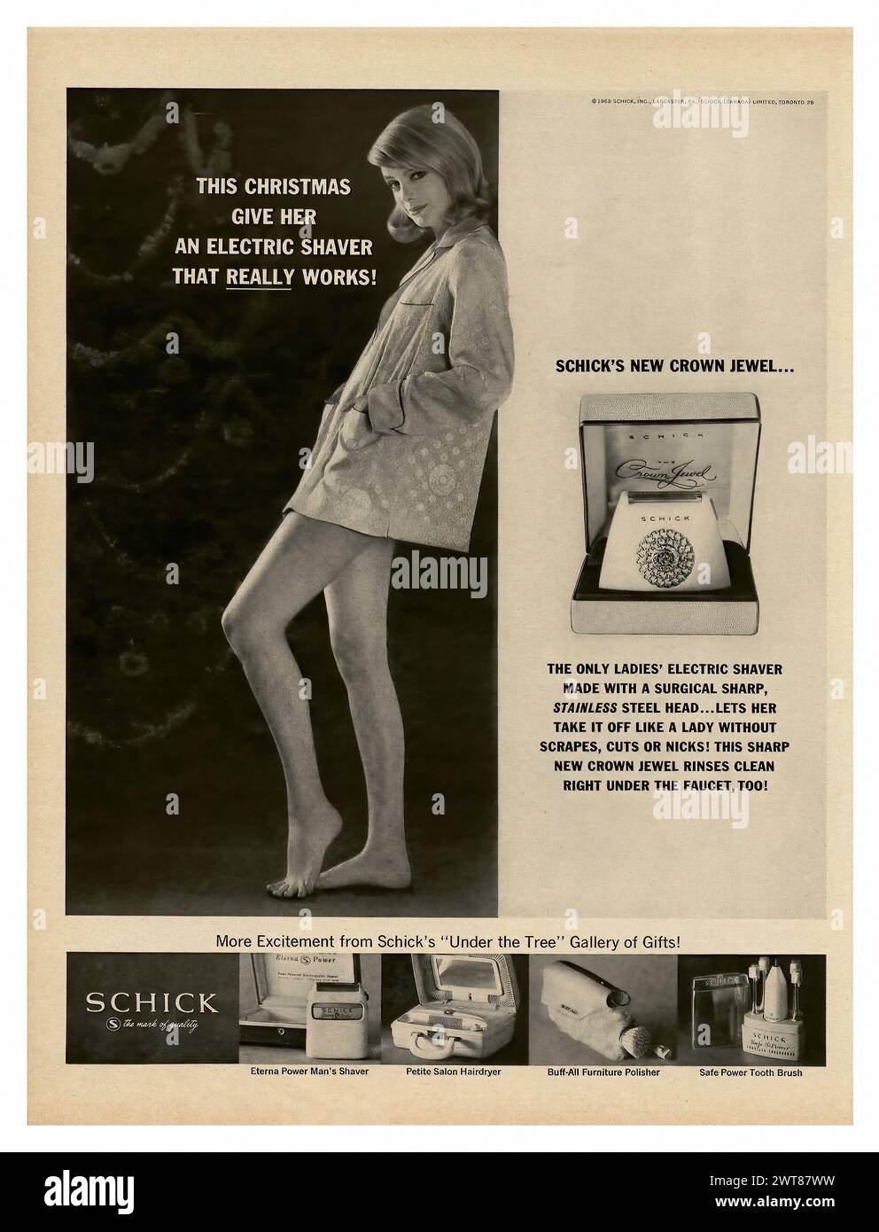 Schick Ladies Electric Shaver (1963) - Vintage american magazine press ...