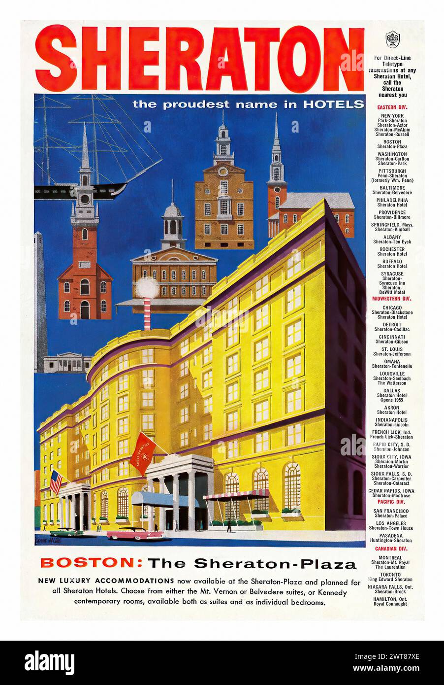 Sheraton - Vintage american magazine press advertising Stock Photo - Alamy