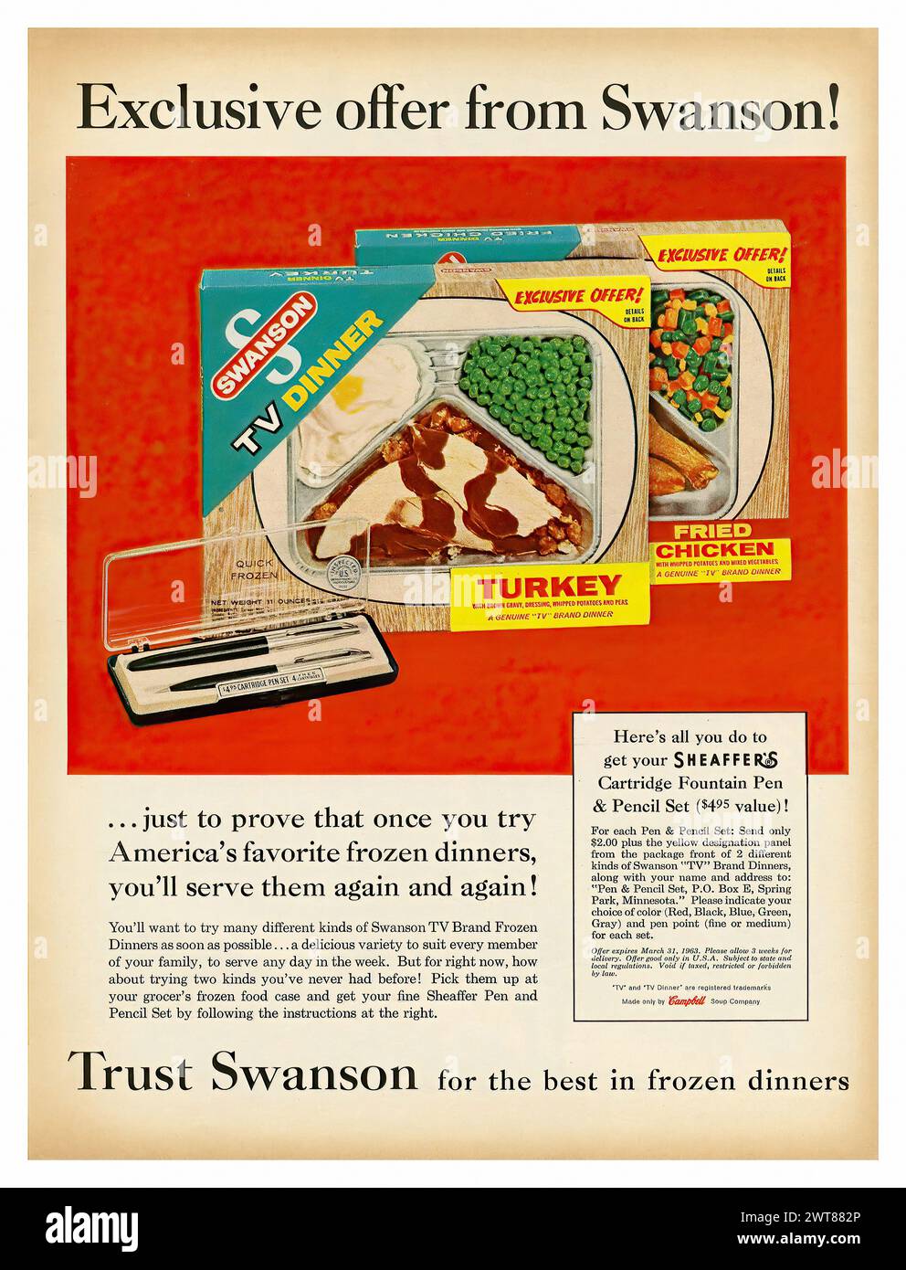 Swanson TV Dinners (1962) - 43 - Vintage american magazine press ...