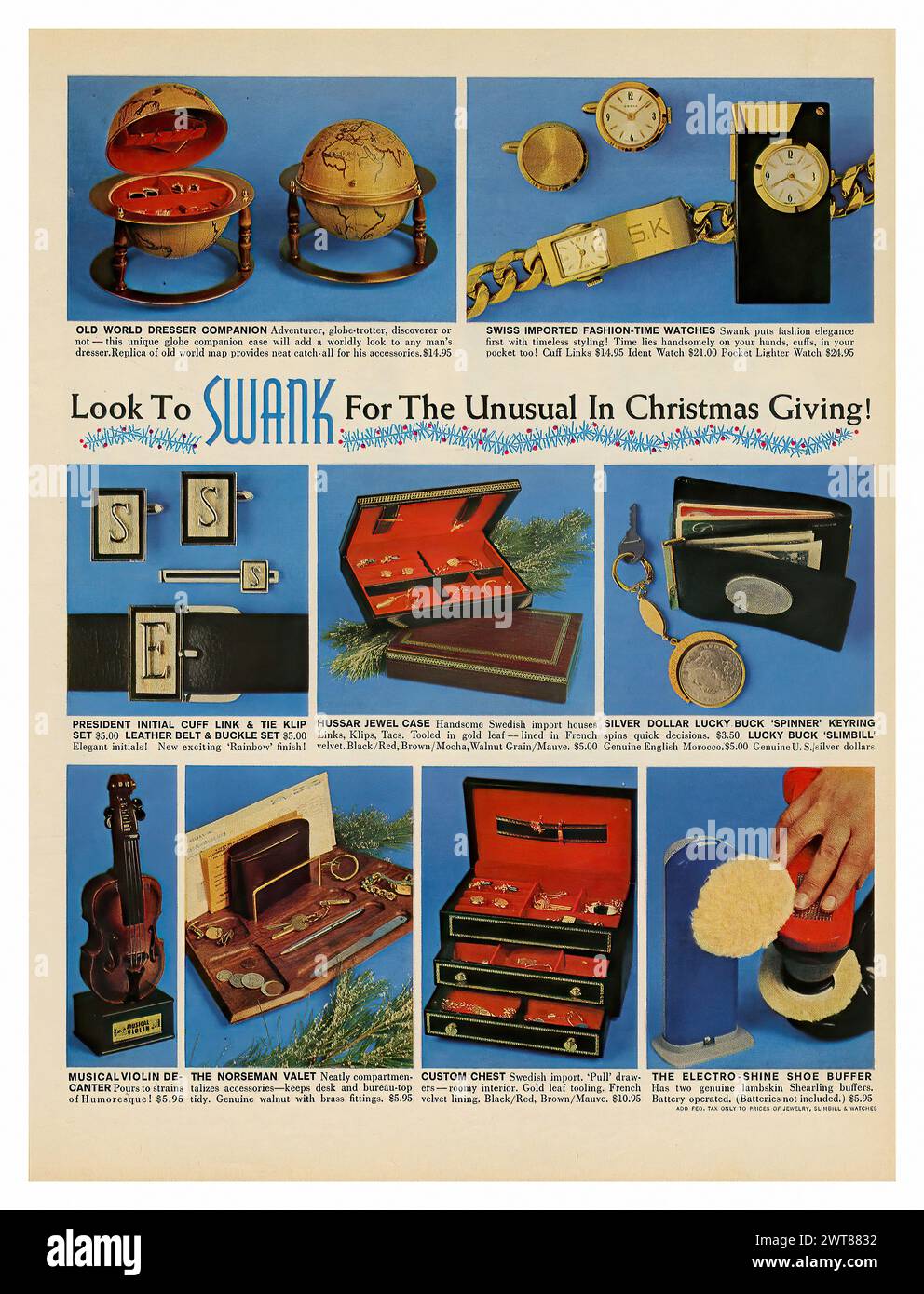 Swank (1963) - Vintage american magazine press advertising Stock Photo ...