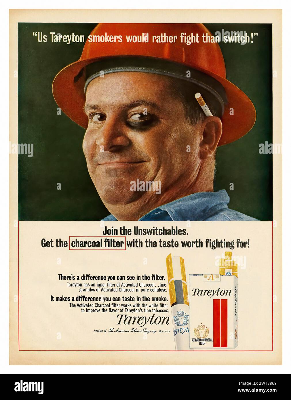 Tareyton smokers would rather fight than switch! - Vintage american ...