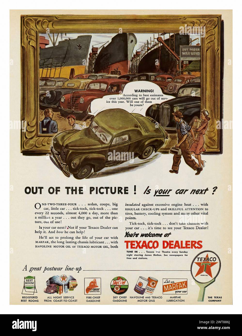 Texaco Dealers (1945) - Vintage american magazine press advertising ...