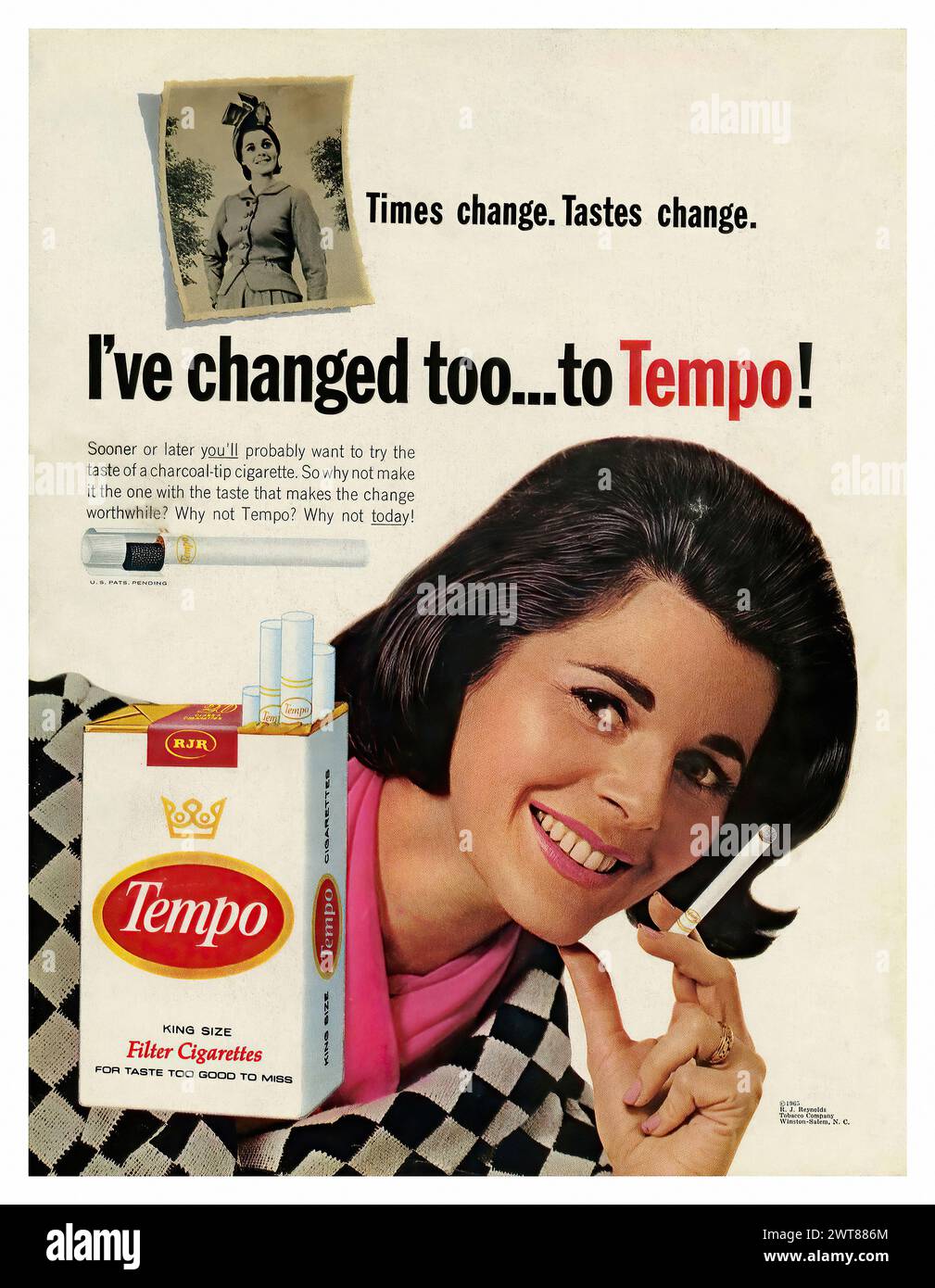 Tempo Cigarettes (1965) - Vintage american magazine press advertising ...