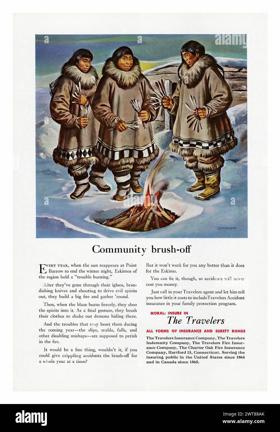 The Travelers Insurance Company (1957) - Vintage american magazine ...