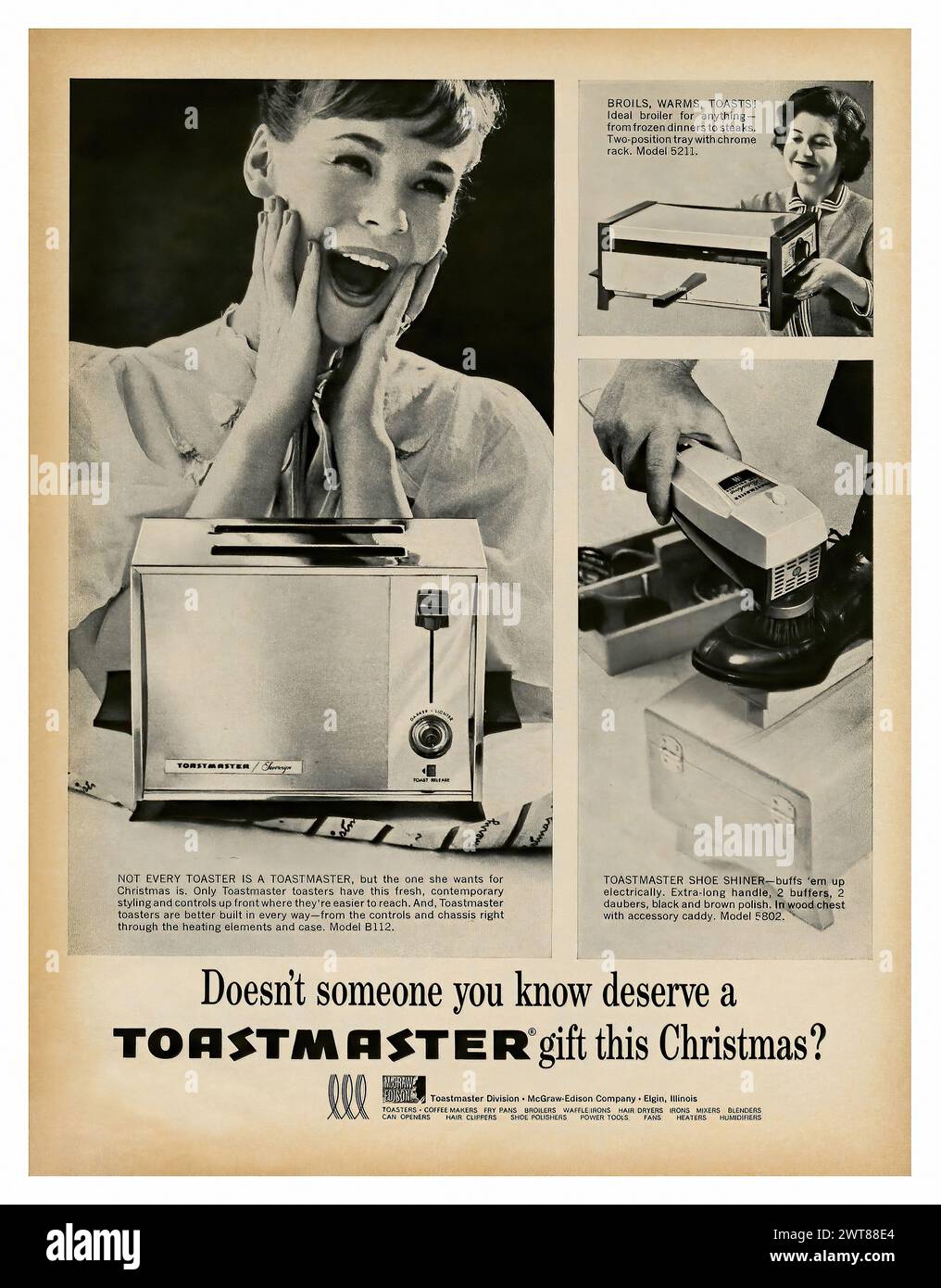 Toastmaster (1962) - Vintage american magazine press advertising Stock ...