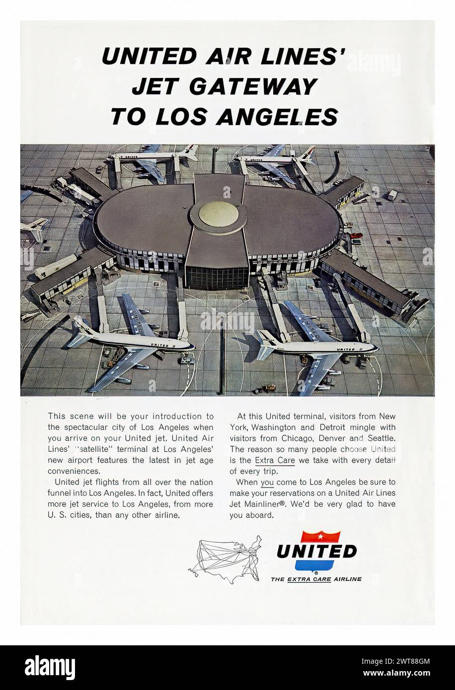 United Airlines - 45 - Vintage american magazine press advertising ...