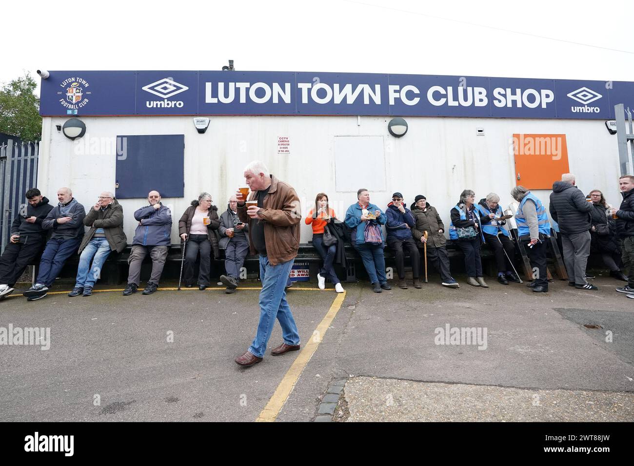 A general view of fans inside the stadium ahead of the Premier League ...