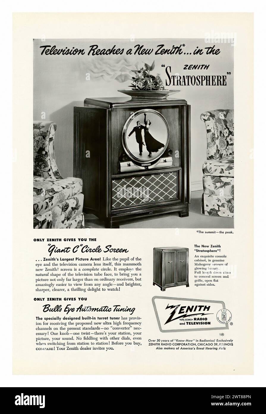 Zenith Stratosphere (1949) - Vintage american magazine press ...
