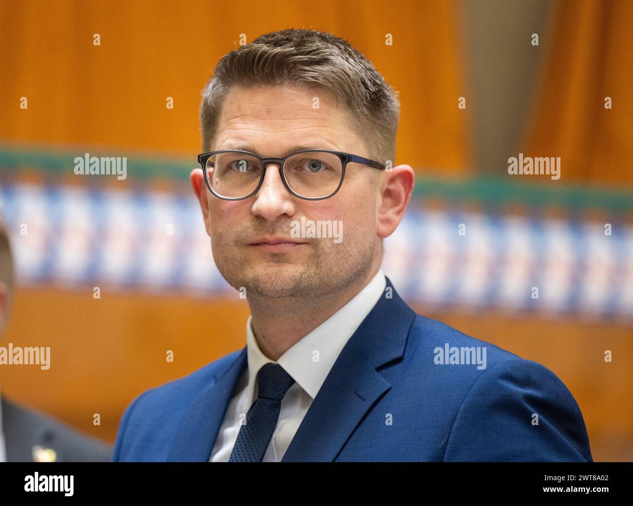 16 March 2024, Brandenburg, Jüterbog: Rene Springer, the new state ...