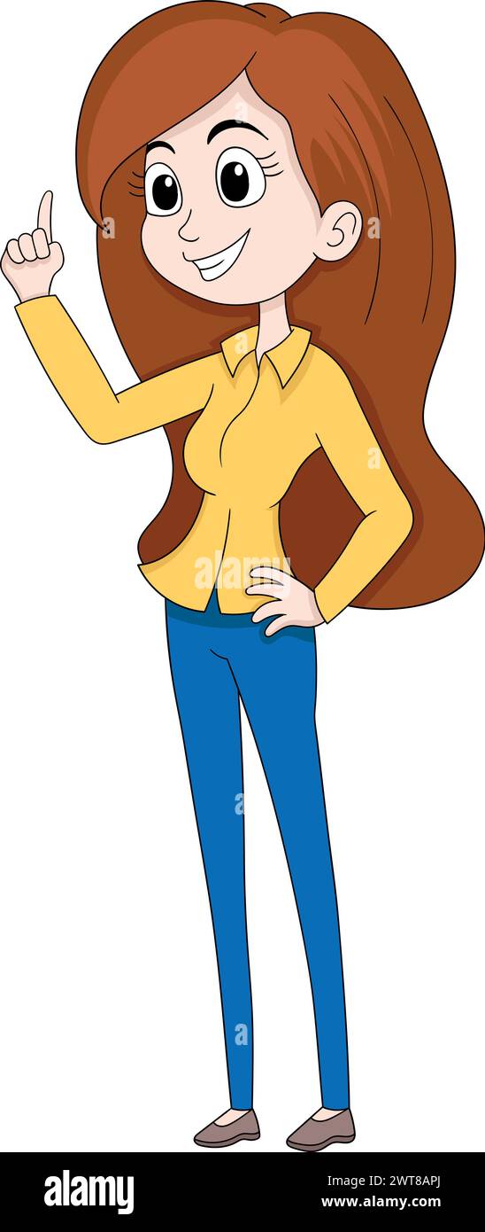 illustration of a human way of reminding gestures, cartoon flat ...