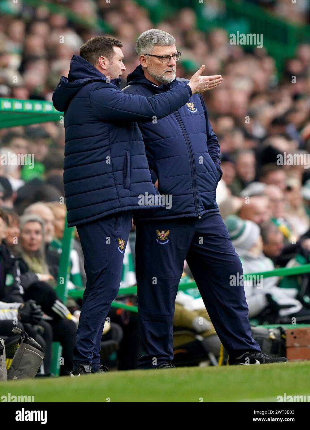 St johnstone manager craig levein during the cinch premiership match at ...