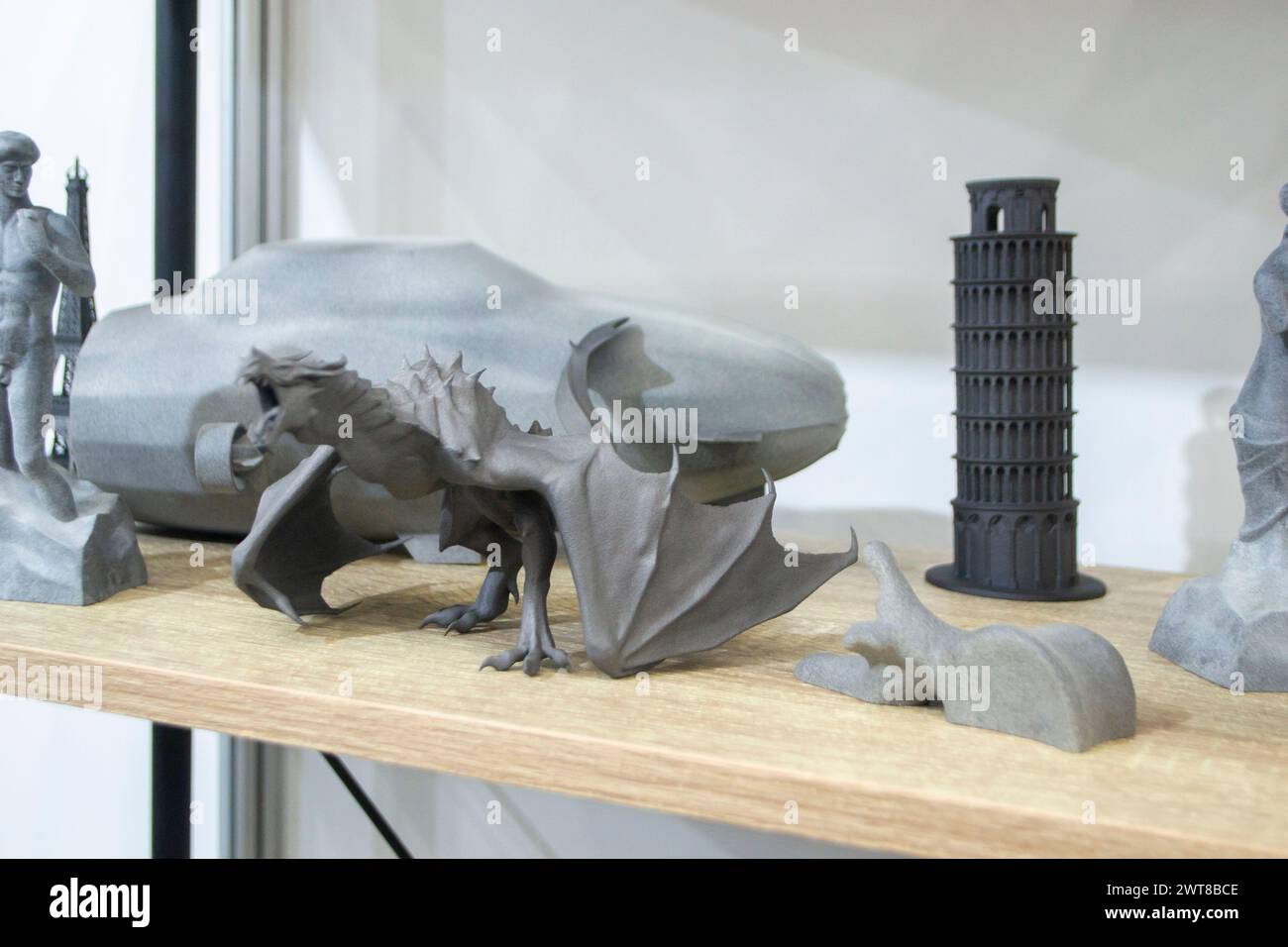 Many different art models from polyamide powder printed on 3D printer ... Many different art models from polyamide powder printed on 3D printer ...